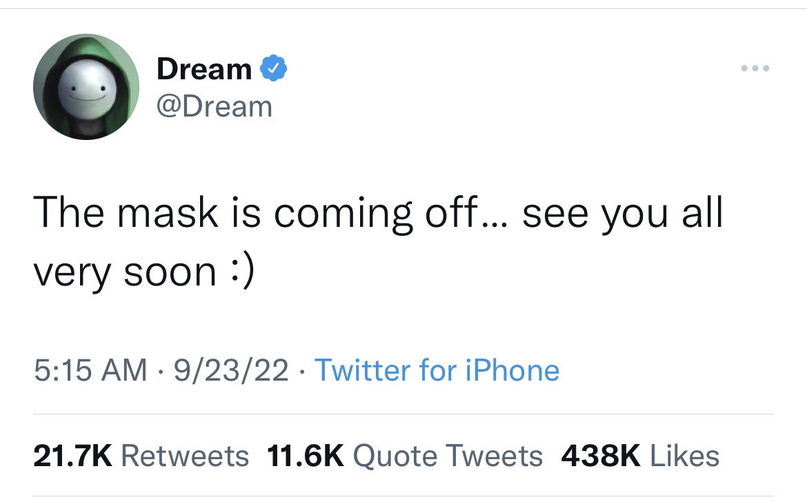 Masks off! Minecraft YouTuber, Dream, finally unveils his face – The ...